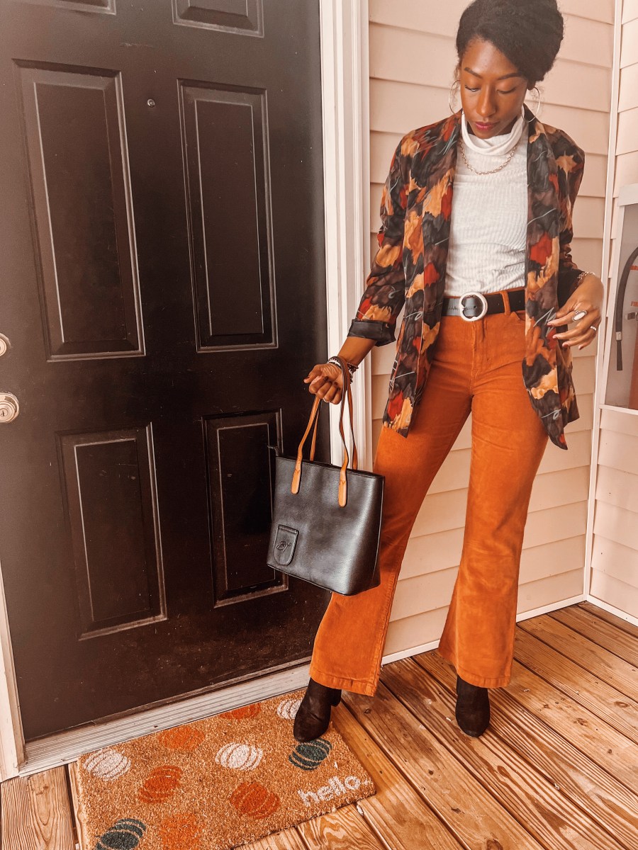 corduroy bell bottom pants outfit – Deja Vaughn