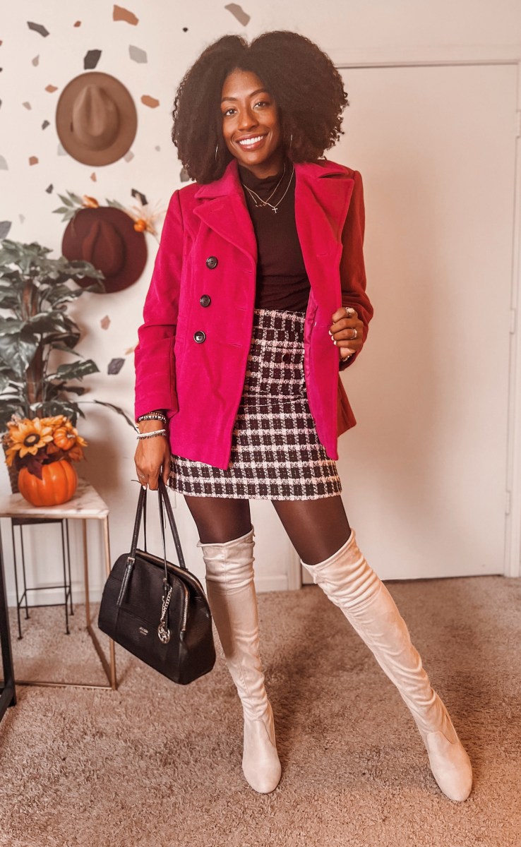 tweed skirt outfit – Deja Vaughn
